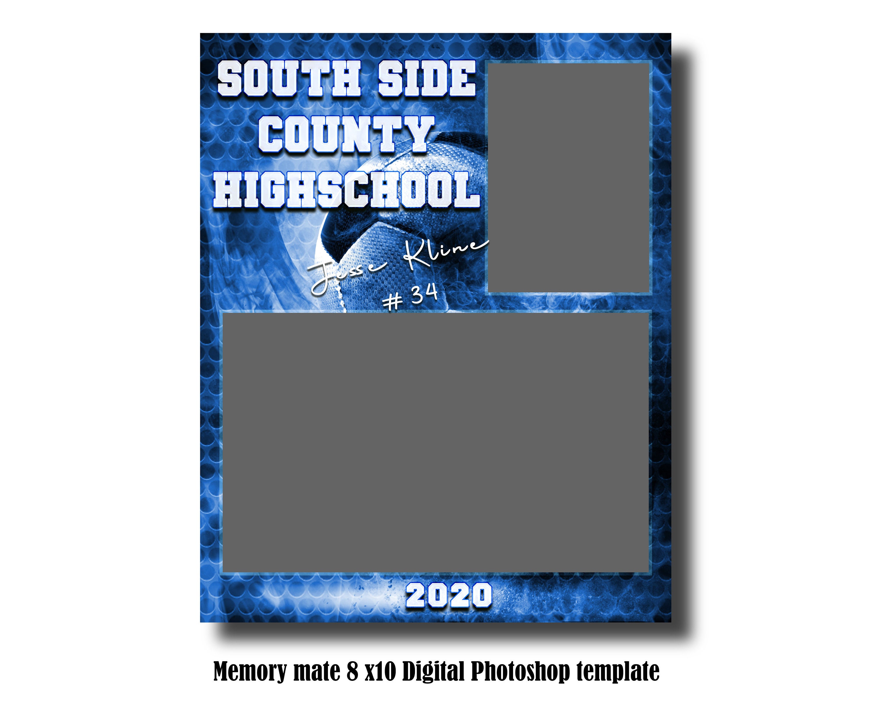 8x10 Memory Mate Digital Photoshop Template - Soccer / Sports PSD ...