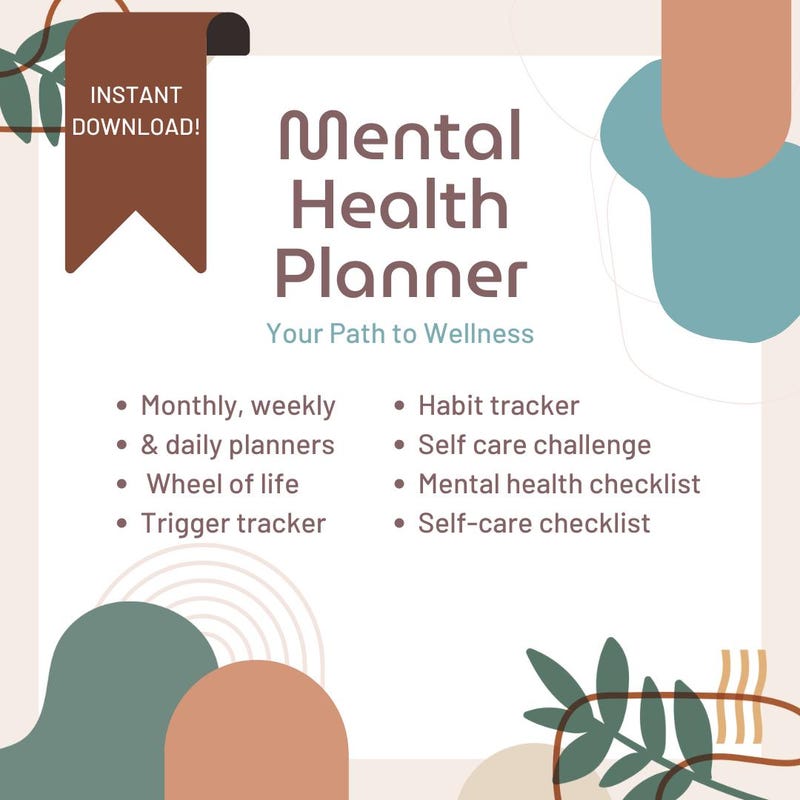 Mental Health Planner - Etsy