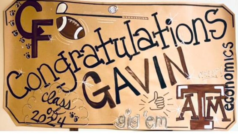 Hand-painted Custom Graduation Banner - Etsy