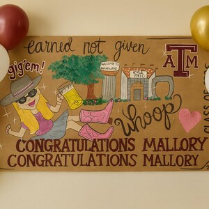 6 Foot Texas A&M Aggie Ring Dunk Banner- Fully Customizable - Etsy
