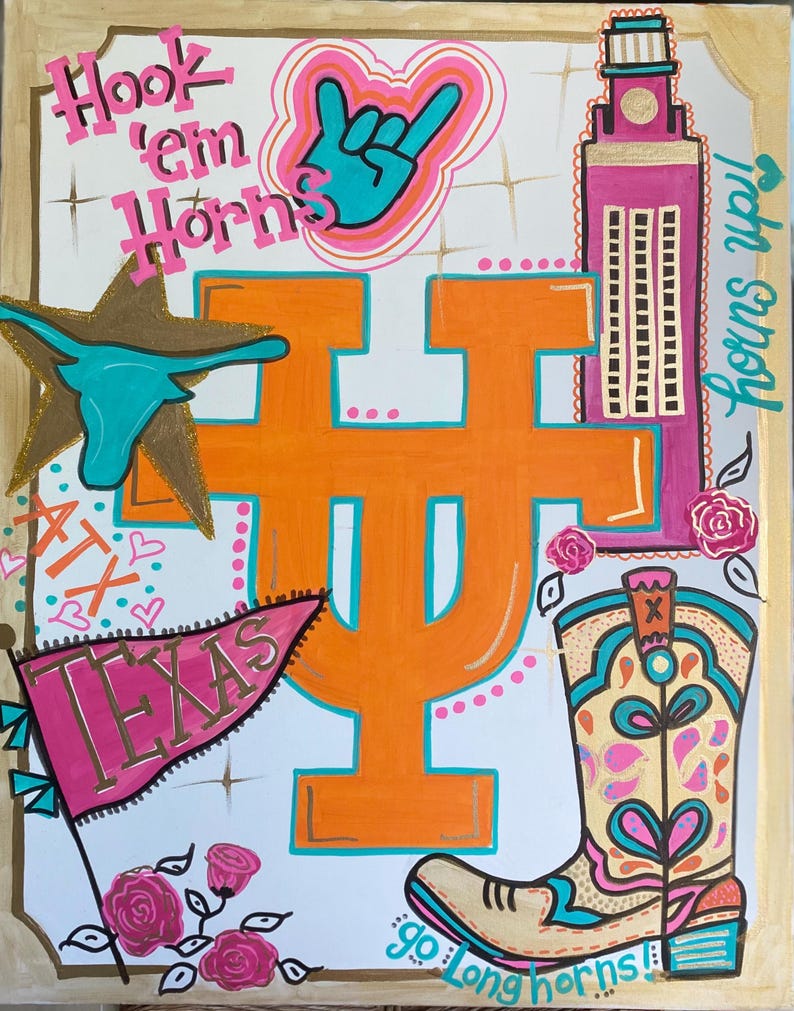 Texas Tech 24x30 Hand-painted College Canvas/ Dorm Decor and Graduation ...