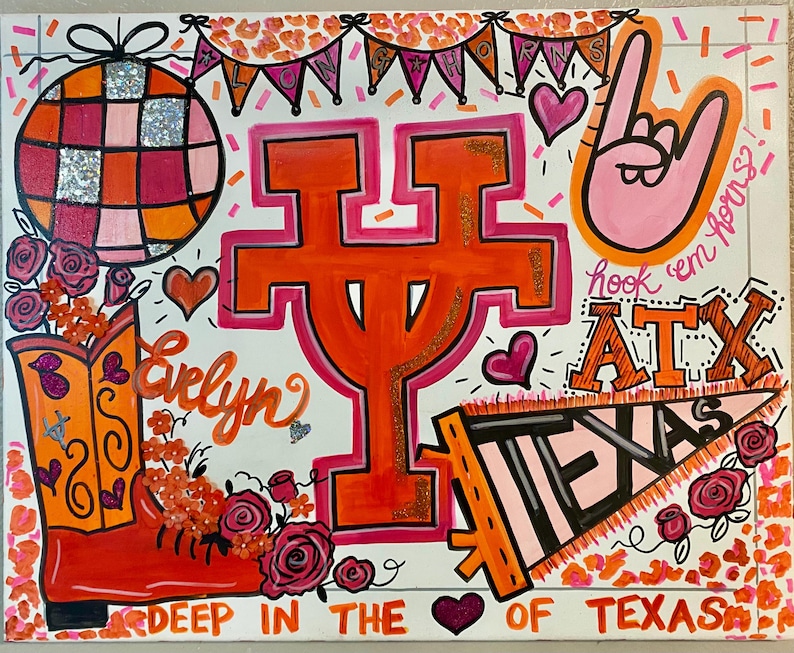 Texas Tech 24x30 Hand-painted College Canvas/ Dorm Decor and Graduation ...