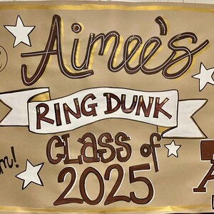 6 Foot Texas A&M Aggie Ring Dunk / Graduation Banner- Fully ...
