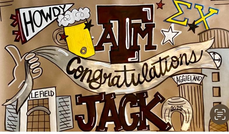 6 Foot Texas A&M Aggie Ring Dunk / Graduation Banner- Fully ...
