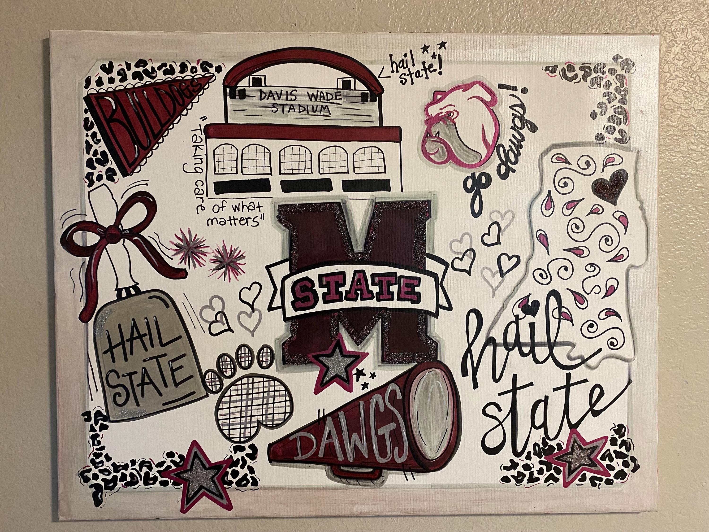 Texas Tech 24x30 Hand-painted College Canvas/ Dorm Decor and Graduation ...