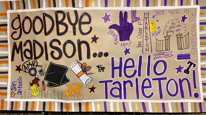 6 Foot Hand-painted Graduation Banner- Fully Customizable - Etsy