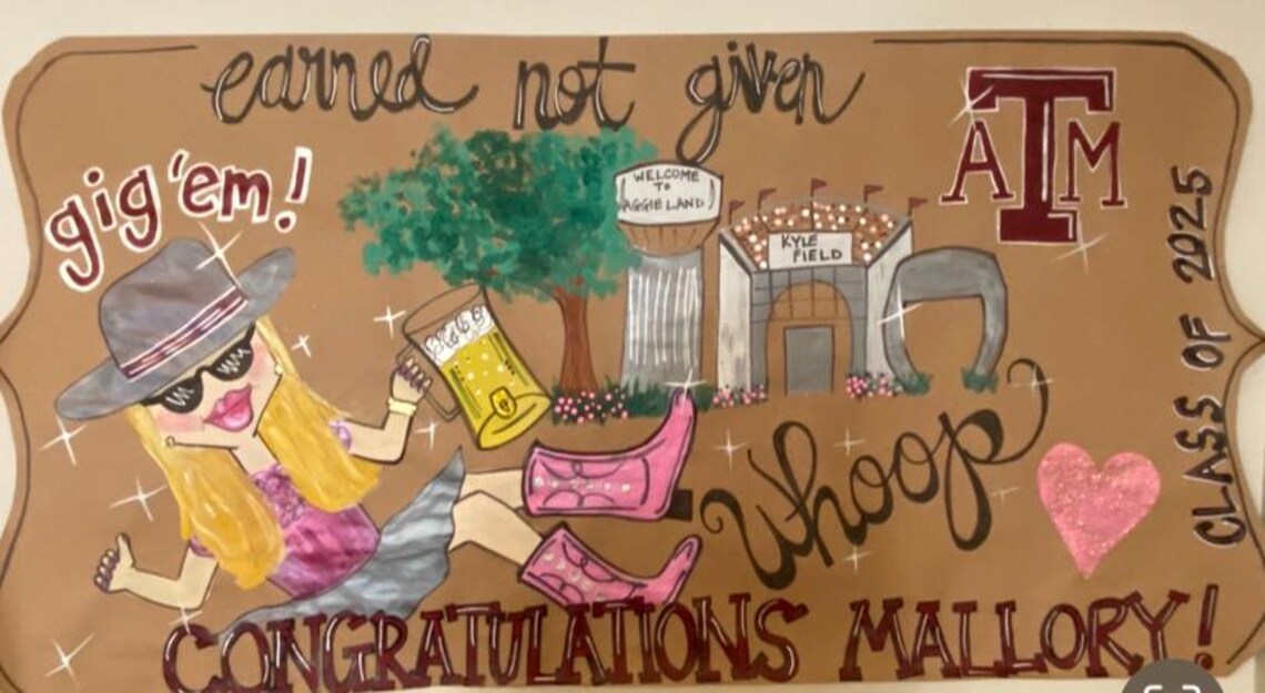 6 Foot Texas A&M Aggie Ring Dunk Banner- Fully Customizable - Etsy