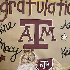 6 Foot Hand-painted Graduation Banner- Fully Customizable - Etsy