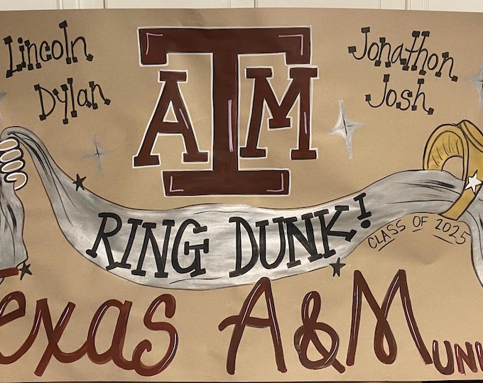 Aggie Ring Dunk Banner | Mobile Mural | Ring Dunk Photo Op | Ring Dunk ...