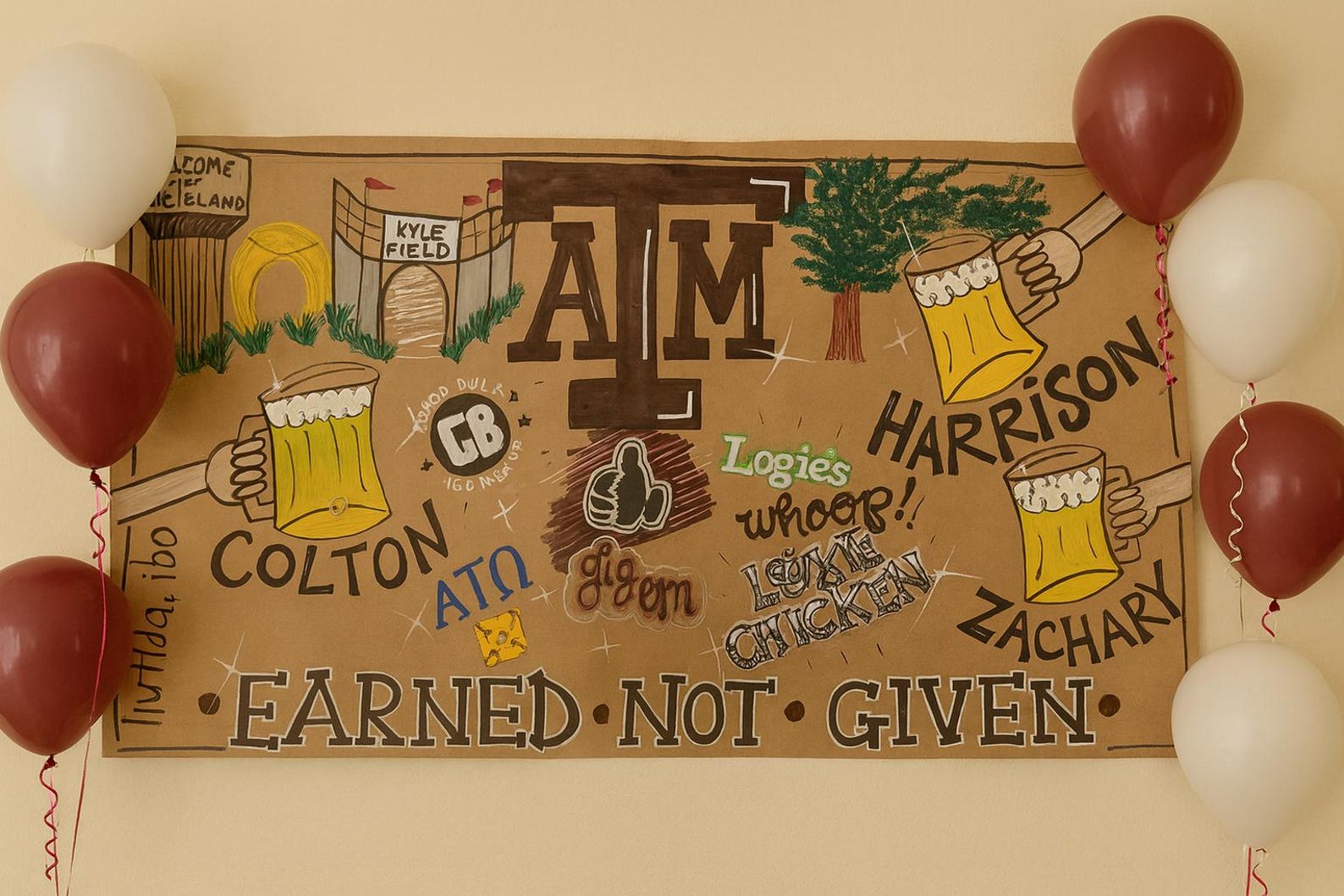 6 Foot Texas A&M Aggie Ring Dunk Banner - Etsy