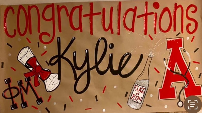 Hand-painted Custom Graduation Banner - Etsy