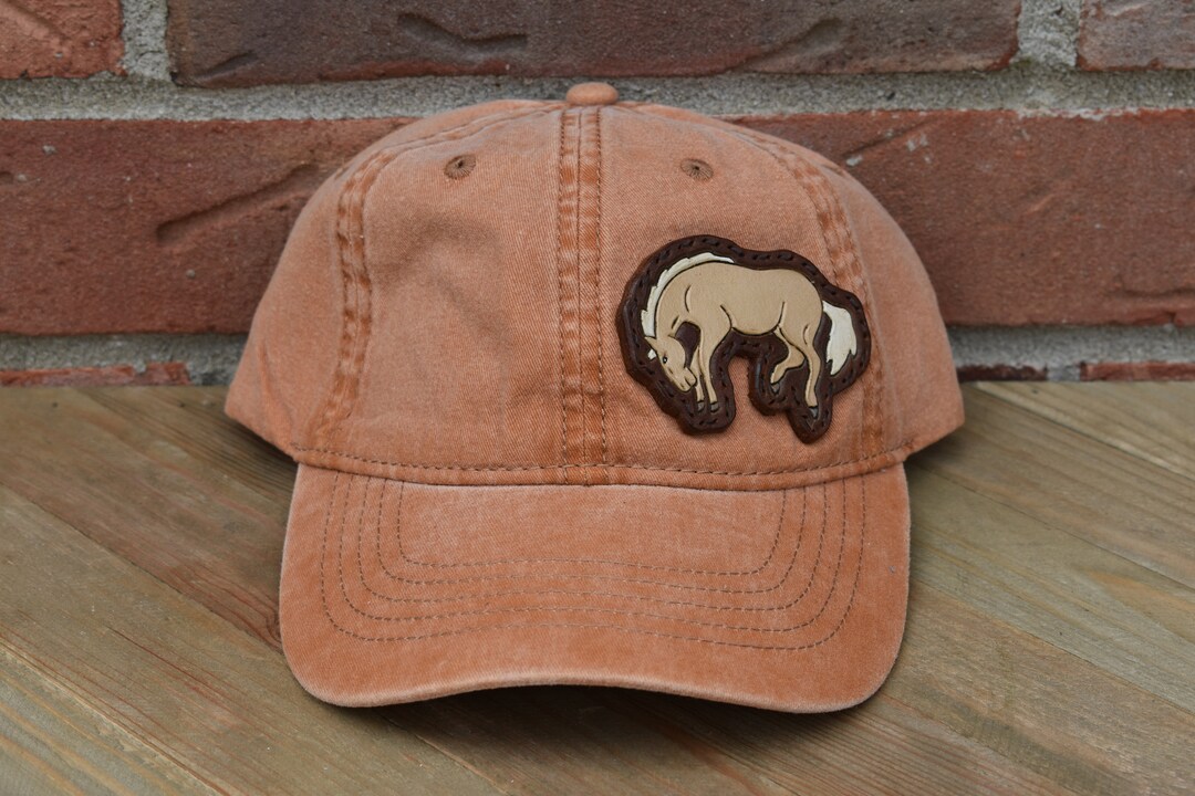 Horse Tooled Leather Patch Baseball Cap - Etsy