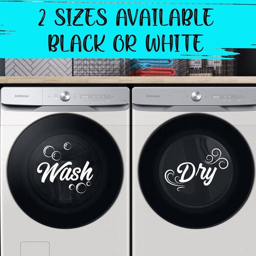 Wash & Dry Decals for Washers and Dryers Laundry Room Decor - Etsy