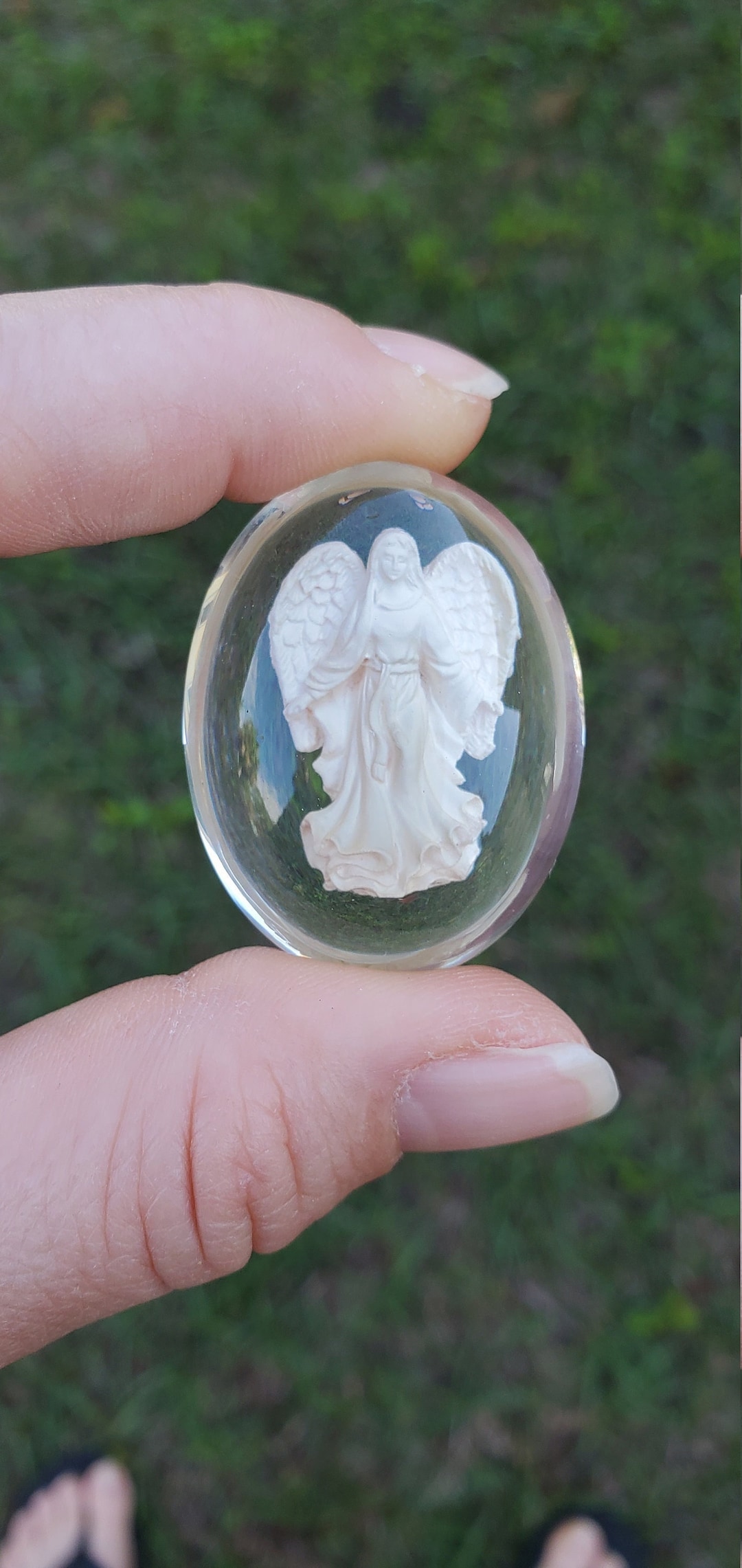 Blessing Angel Pocket Stone Worry Stone Angel Products 1.5 - Etsy