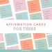 Teen Girls Positive Affirmation Cards / Set of 24 Printable Cards ...