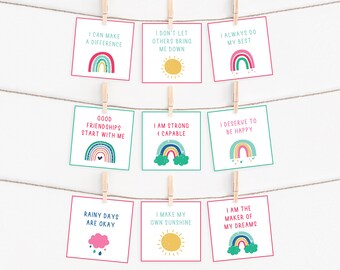 Teen Girls Positive Affirmation Cards / Set of 24 Printable Cards ...