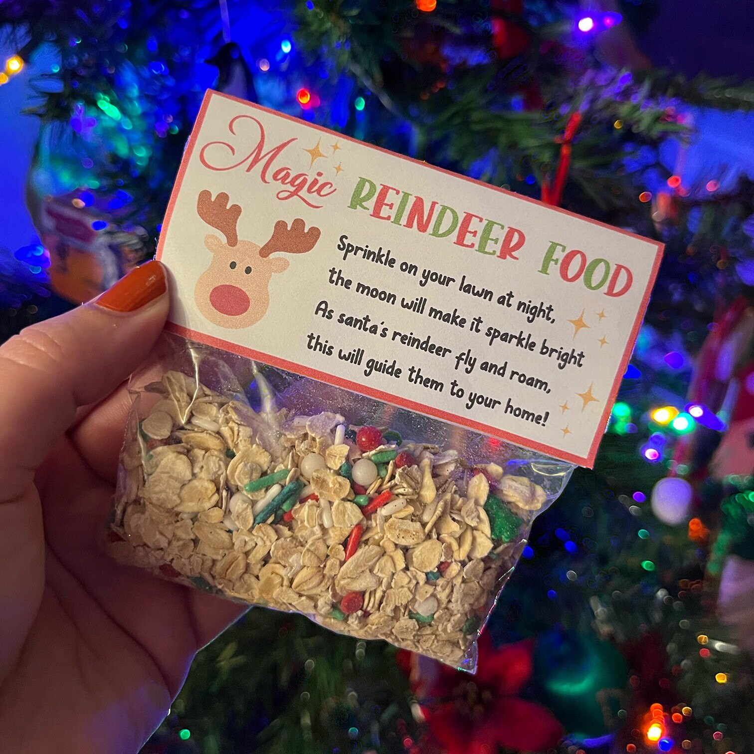 Reindeer Food Tag PRINTABLE - Etsy