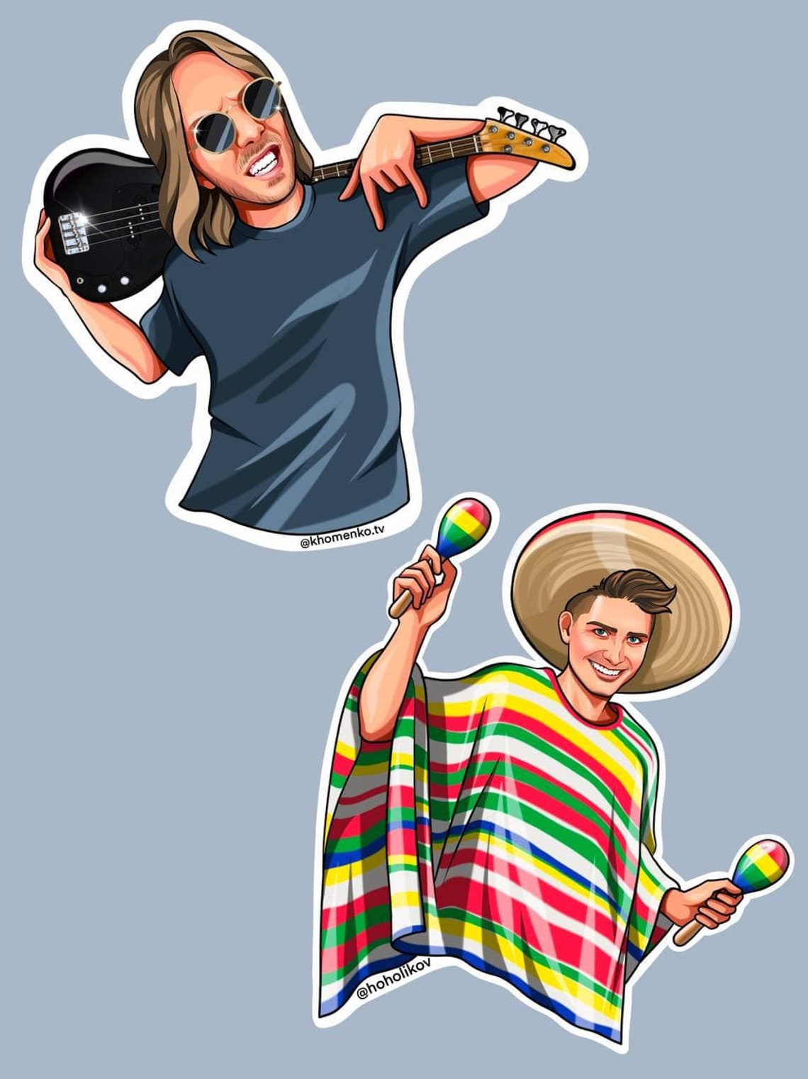 Custom Social Media Personalized Sticker Digital Stickers | Etsy