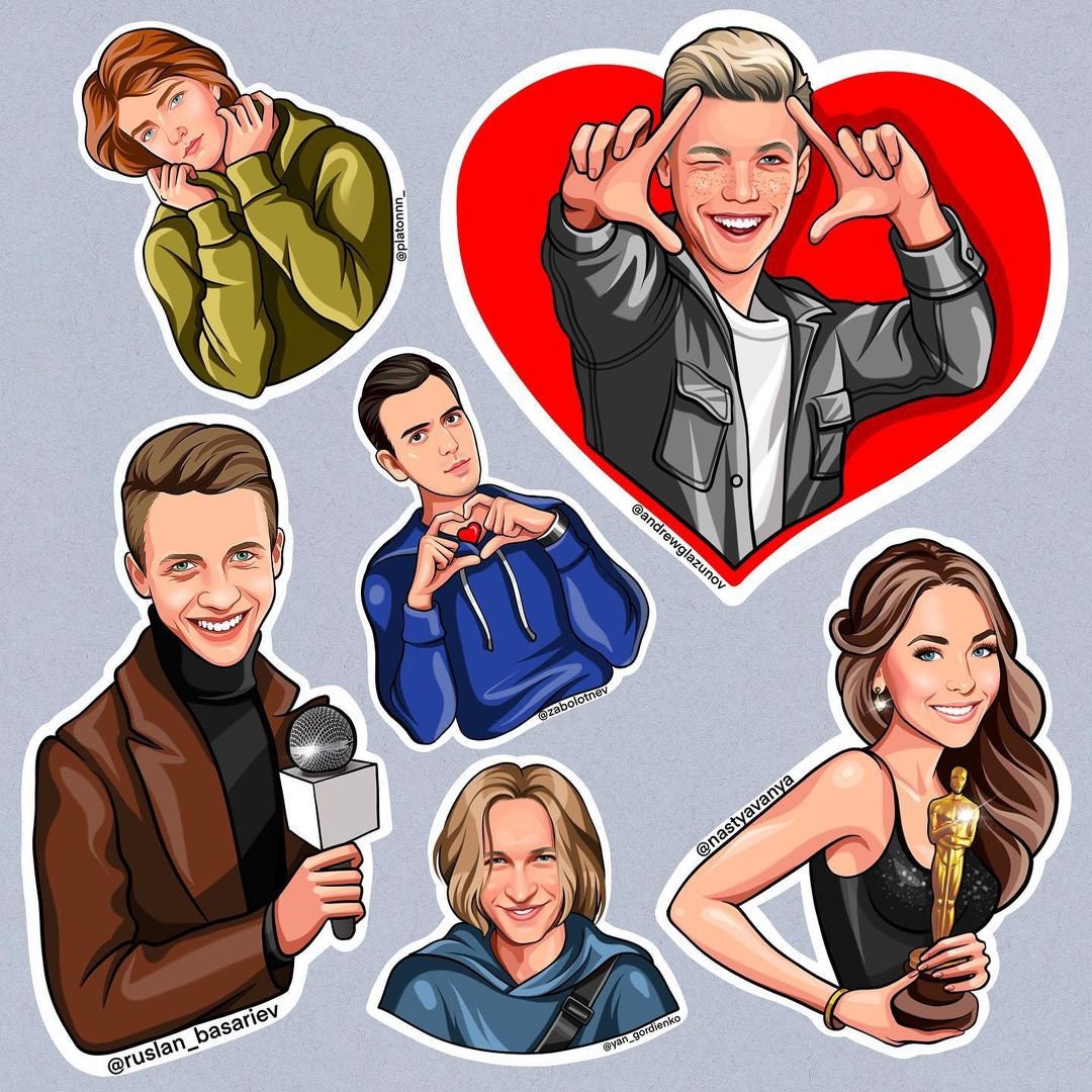 Custom Social Media Personalized Sticker Digital Stickers - Etsy