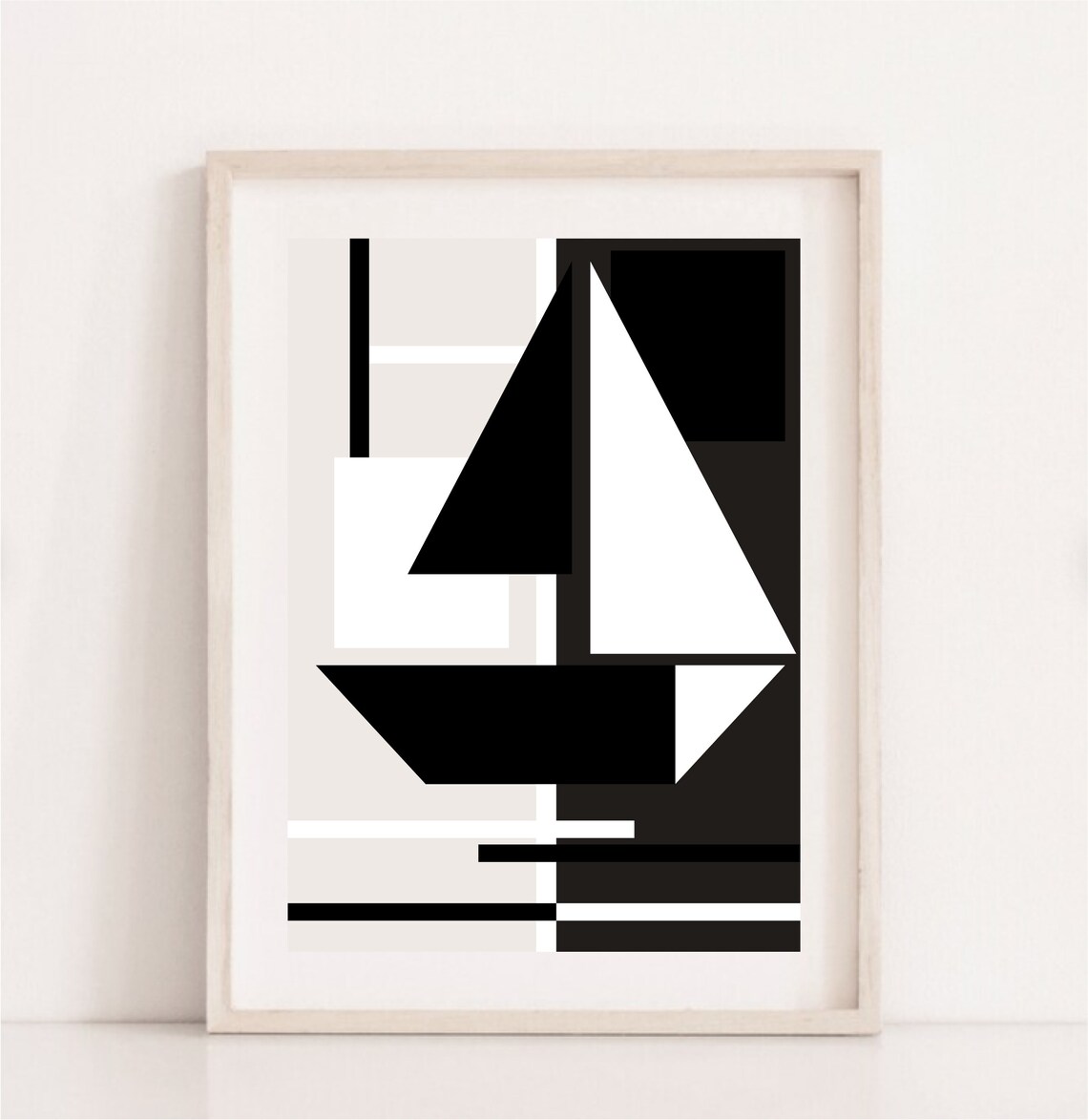 Abstrakter Druck Geometrische Kunst Moderne Wandkunst Mid | Etsy