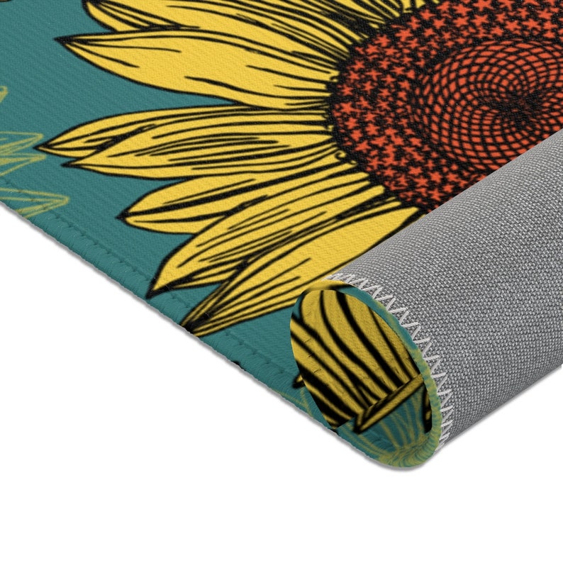 Sunflower Area Rug Sunflower Door Mat Sunflower Carpet - Etsy