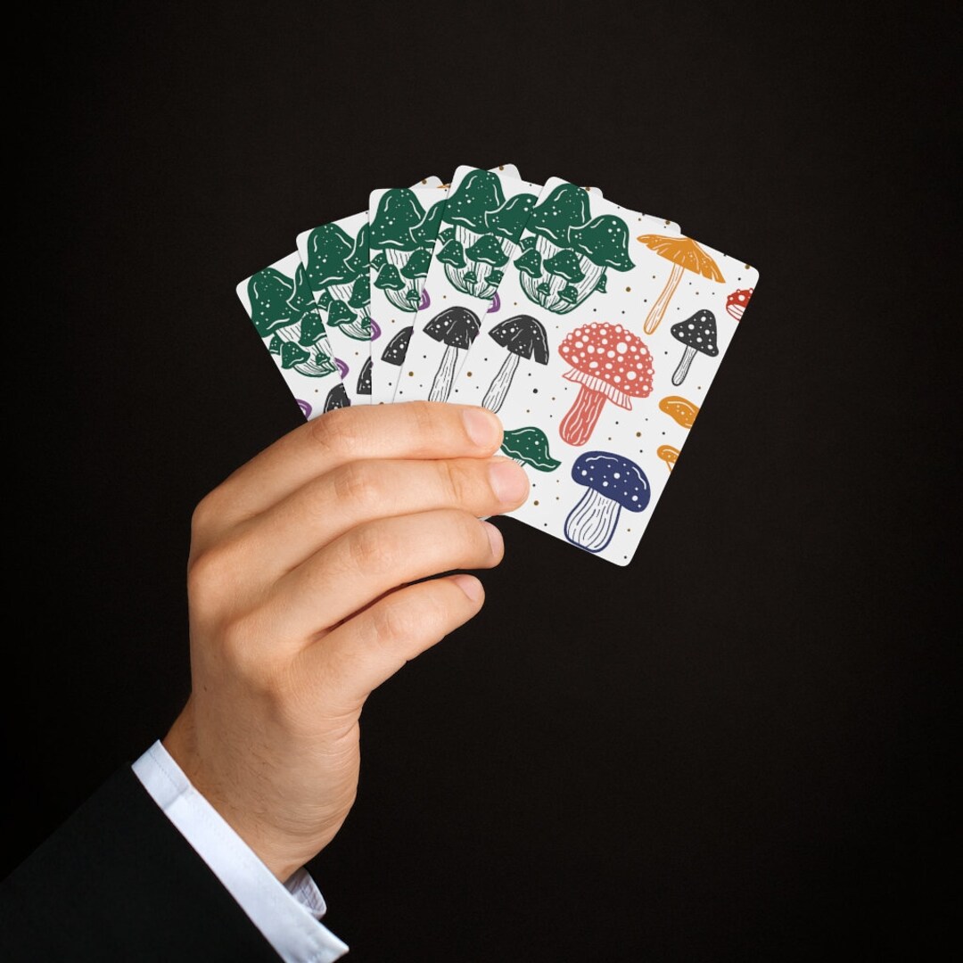 Mushroom Poker Cards, Mushroom Fungi Card Deck, Fungi Gift, Cottagecore ...