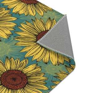 Sunflower Area Rug, Sunflower Door Mat, Sunflower Carpet, Sunflower ...