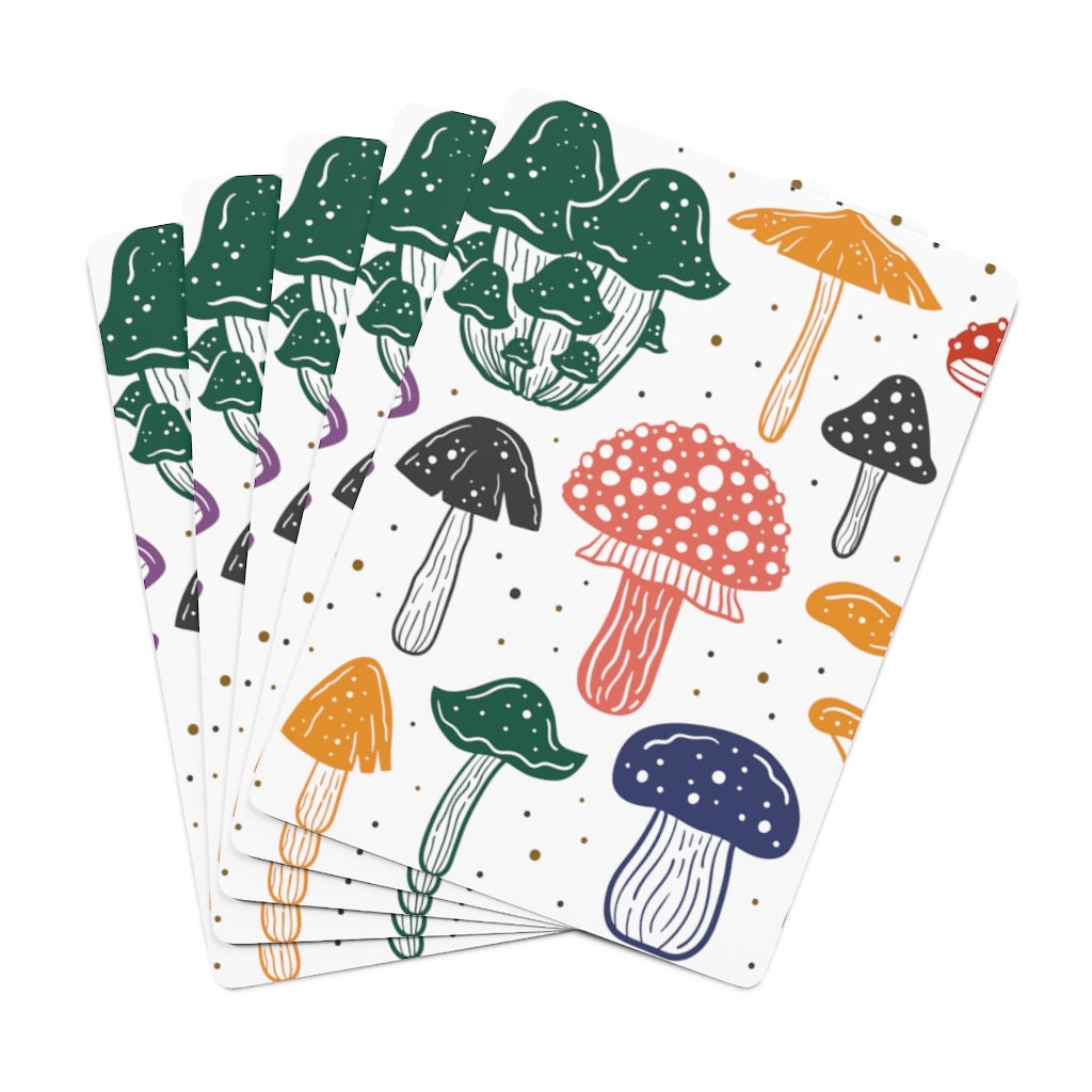 Mushroom Poker Cards, Mushroom Fungi Card Deck, Fungi Gift, Cottagecore ...