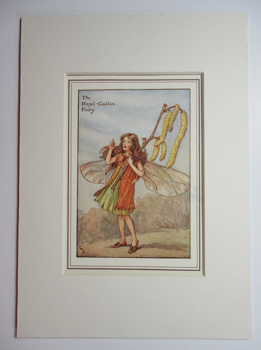 Flower Fairies/fairy: the HAZEL CATKIN FAIRY, Vintage Print, Rare, 1927 ...