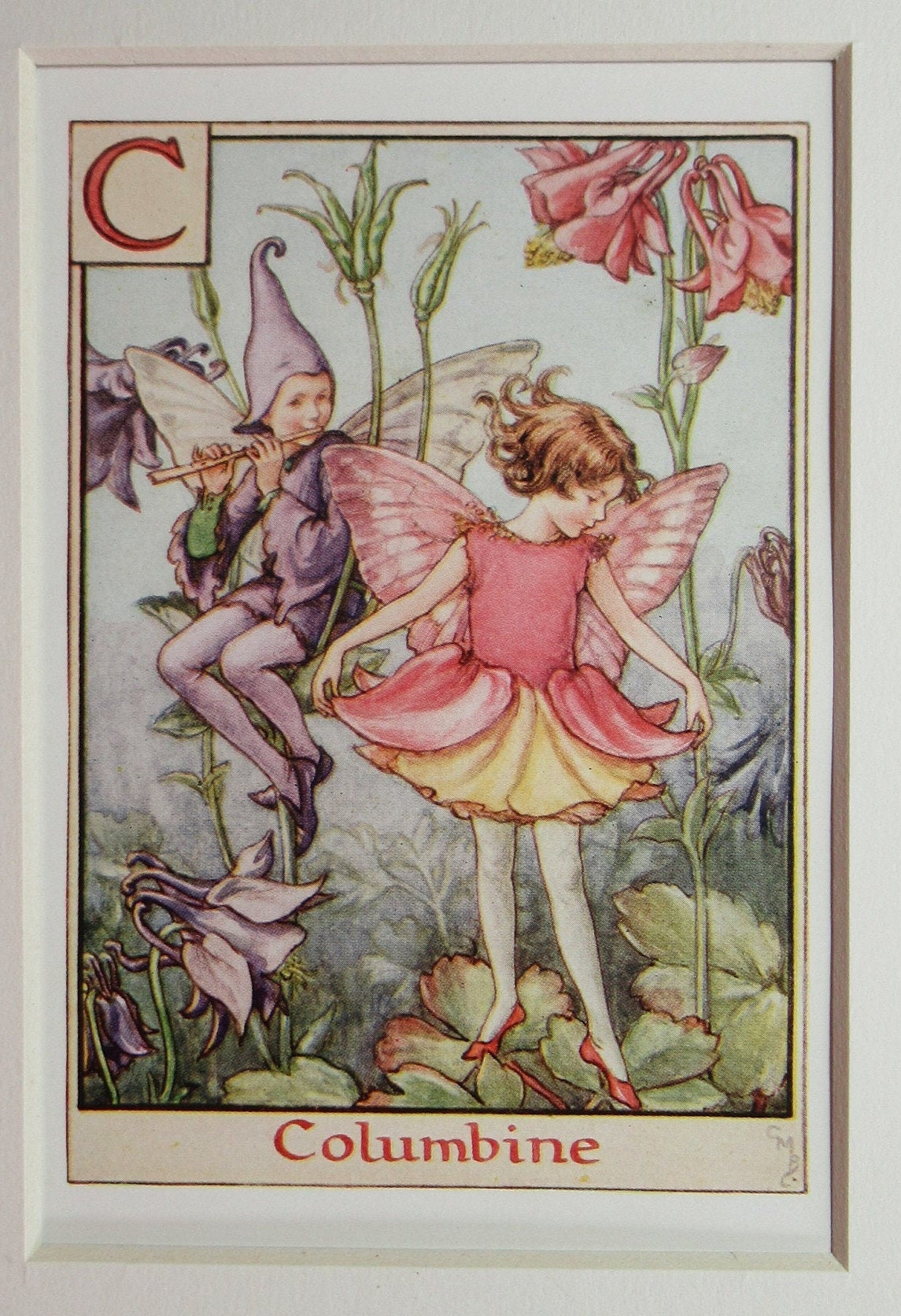 Alphabet Flower Fairies/Fairy: C for COLUMBINE FAIRY, Vintage Print ...