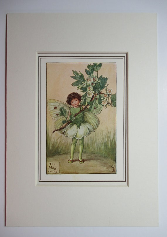 Flower Fairies/fairy: the MAY FAIRY 1927 Deluxe Print Rare - Etsy
