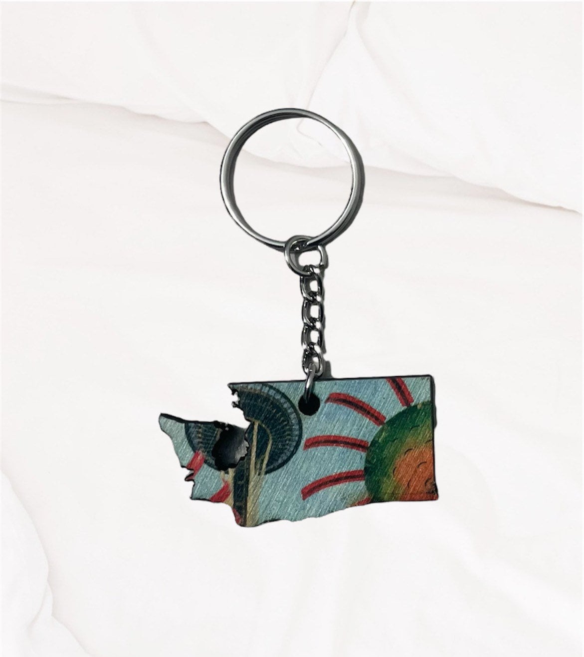 Washington State PNW Seattle Custom Photo Keychain - Etsy