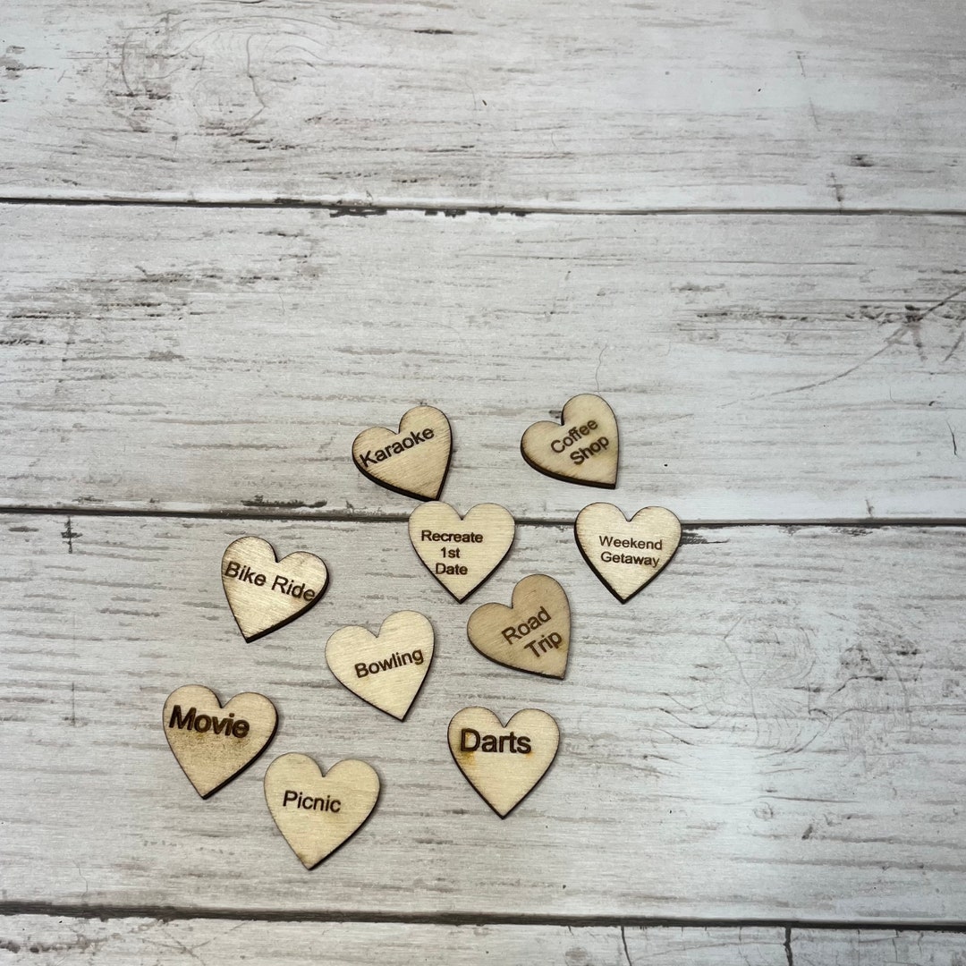 Date Night Token Hearts Anniversary Token Personalized couples Gift ...