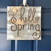 Hello Spring Sign Spring Wall Decor Spring Door Hanger Spring Decor ...