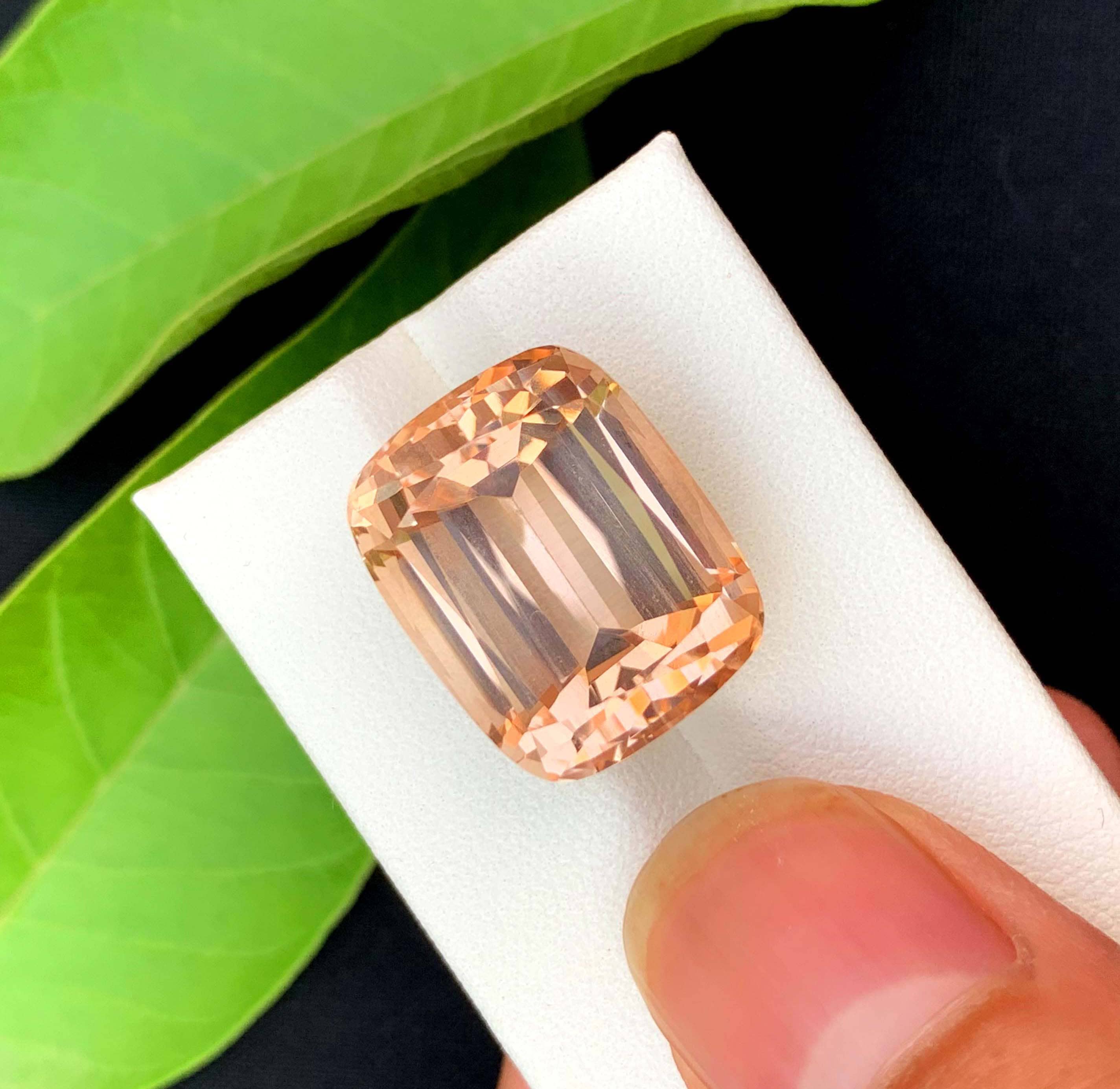 Natural Imperial Topaz Gemstone, Step Cushion Cut Topaz Loose Gemstone ...