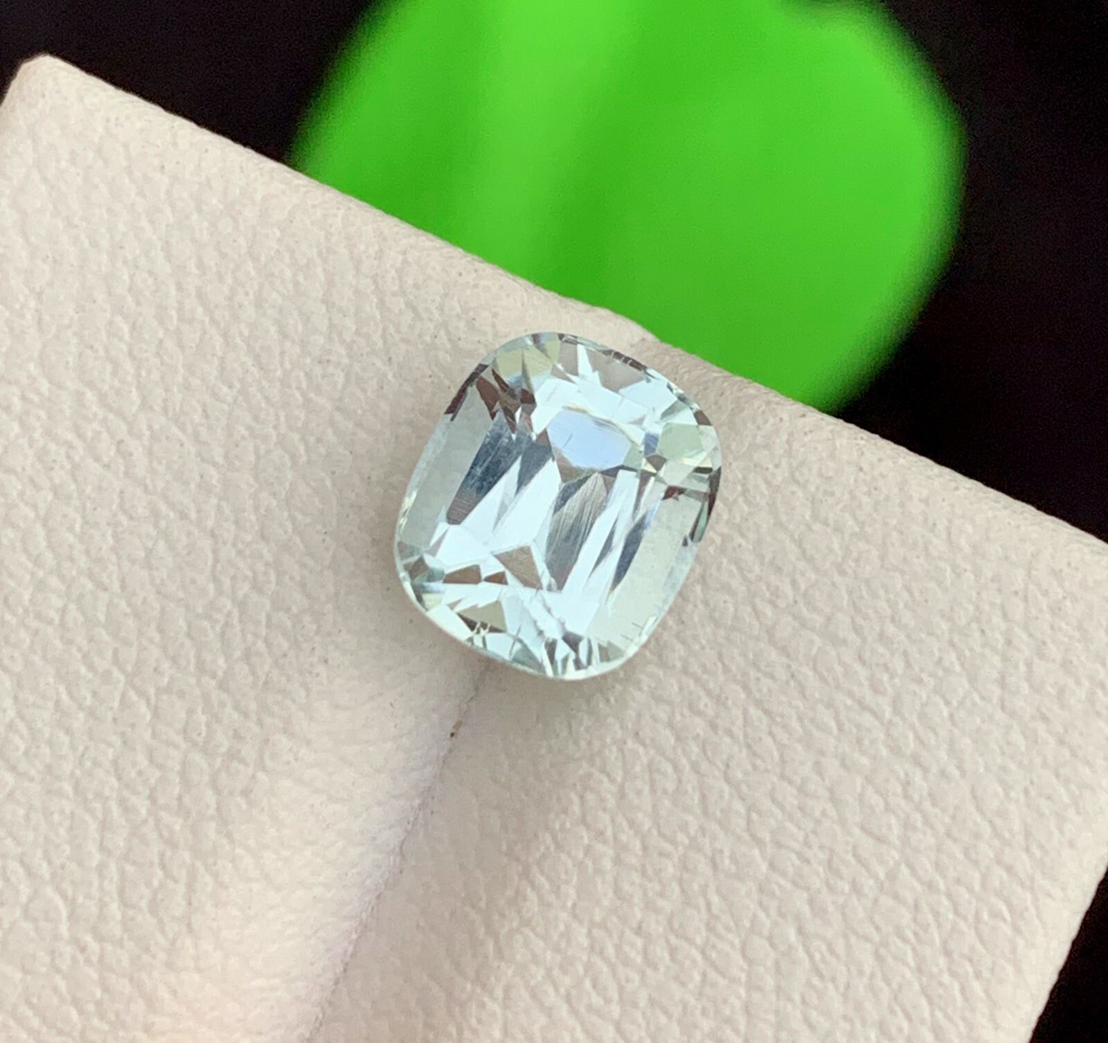 Natural Aquamarine Gemstone: Light Blue Cushion Cut, March Birthstone ...