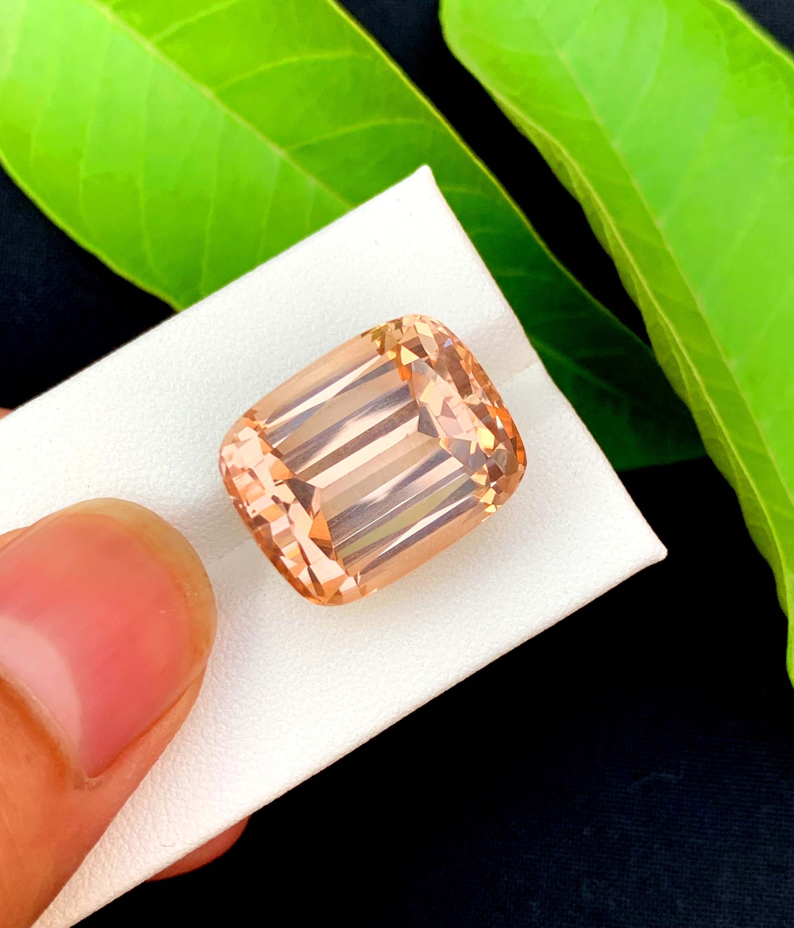 Natural Imperial Topaz Gemstone, Step Cushion Cut Topaz Loose Gemstone ...