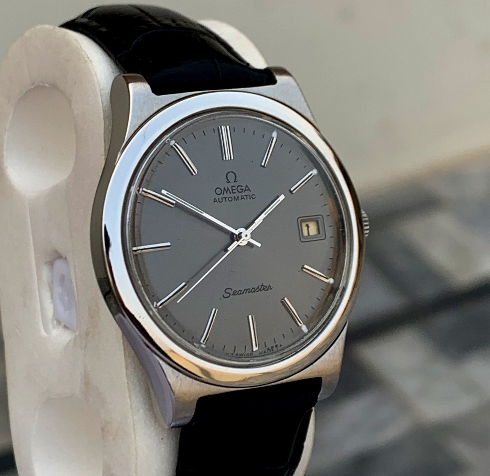 Vintage Omega Seamaster Gray Dail Vintage Automatic English Made ...
