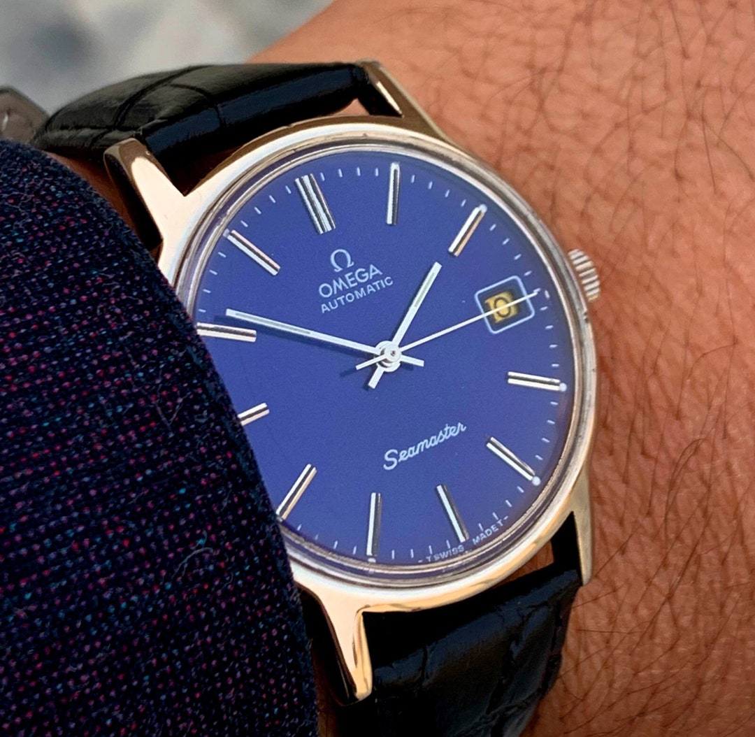 Vintage Omega Seamaster Blue Dail Vintage Automatic English Made ...