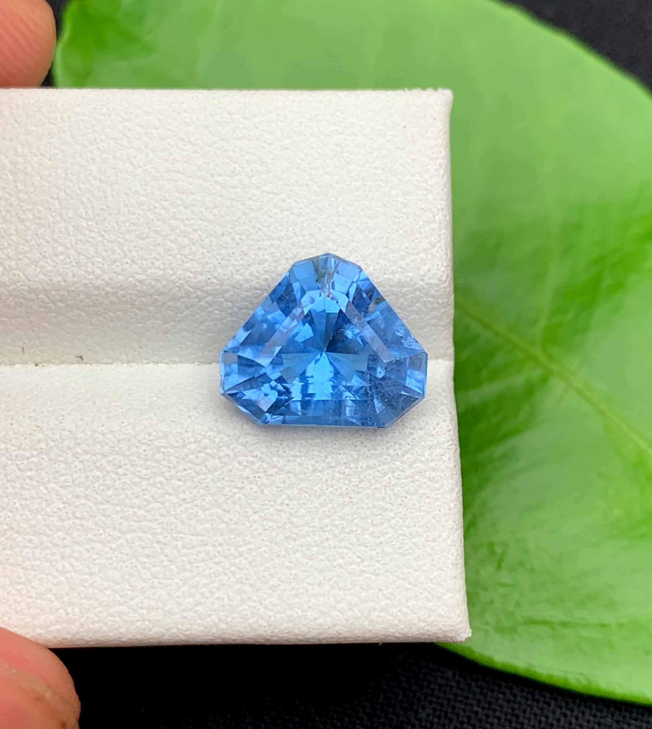 Top Class Blue Santa Maria Color Aquamarine Fancy Trillion Cut - Etsy