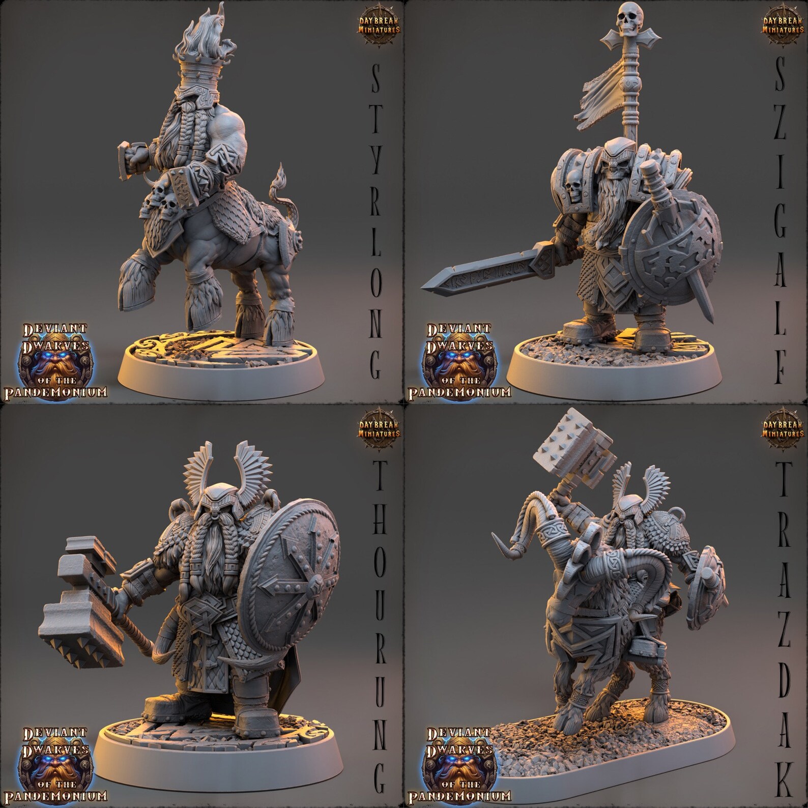 22 PC Deviant Dwarves of the Pandemonium / Dwarf Miniatures / D&D ...