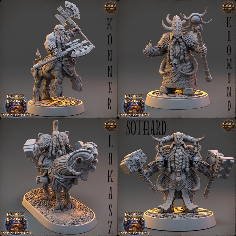22 PC Deviant Dwarves of the Pandemonium / Dwarf Miniatures / D&D ...