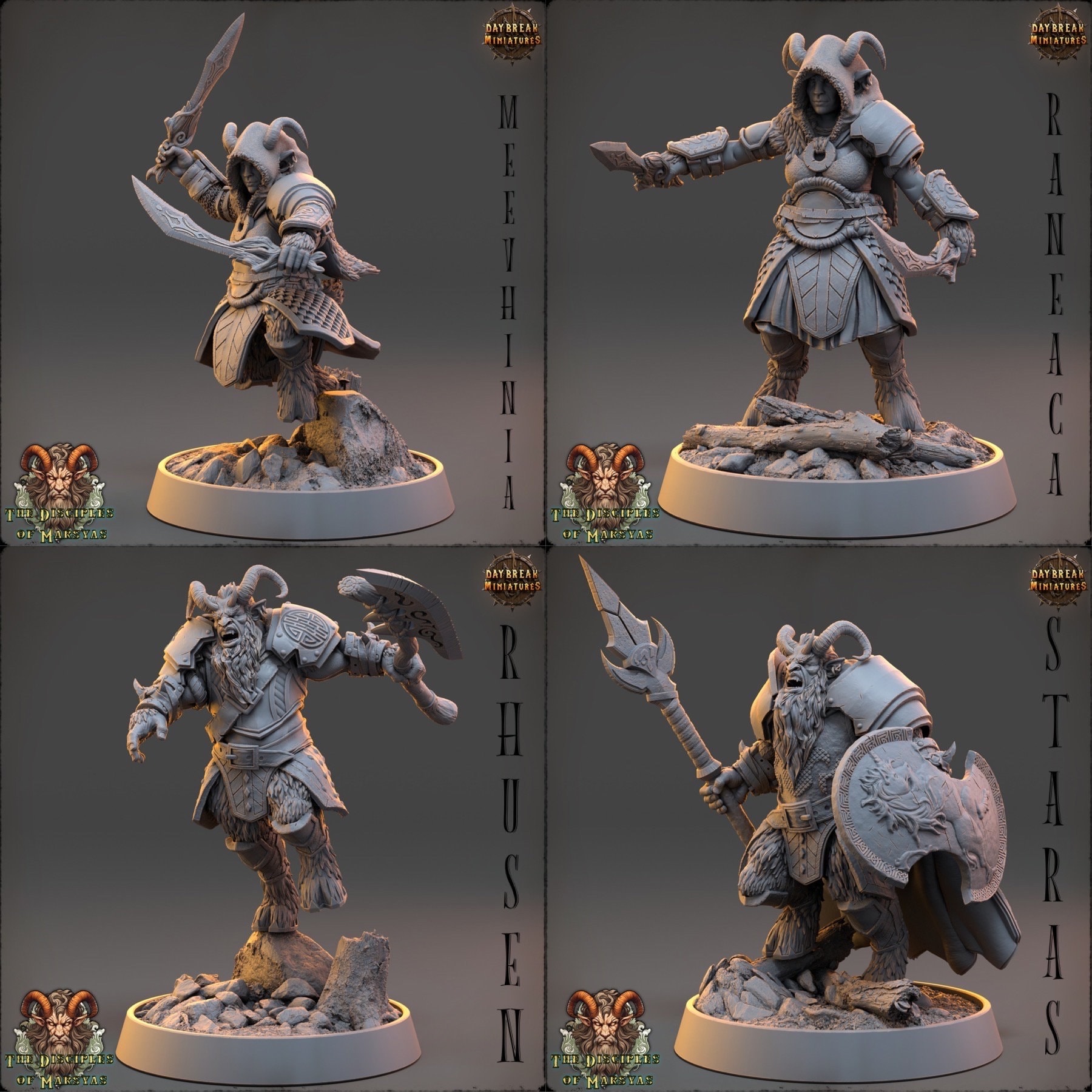 14 PC the Disciples of Marsyas / Satyr Miniatures / D&D / Tabletop RPG ...