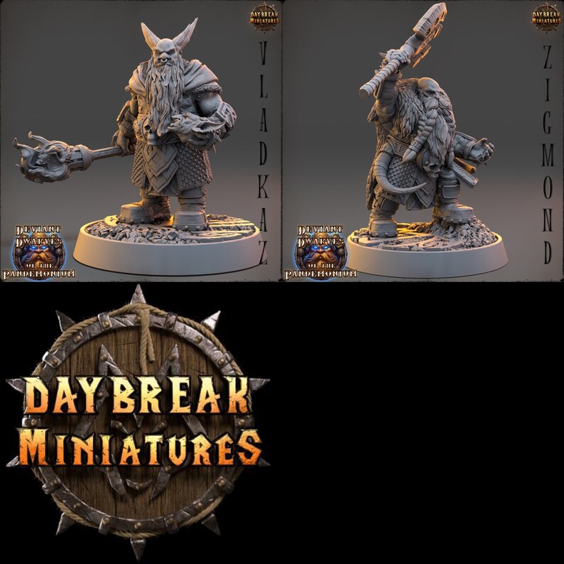 22 PC Deviant Dwarves of the Pandemonium / Dwarf Miniatures / D&D ...