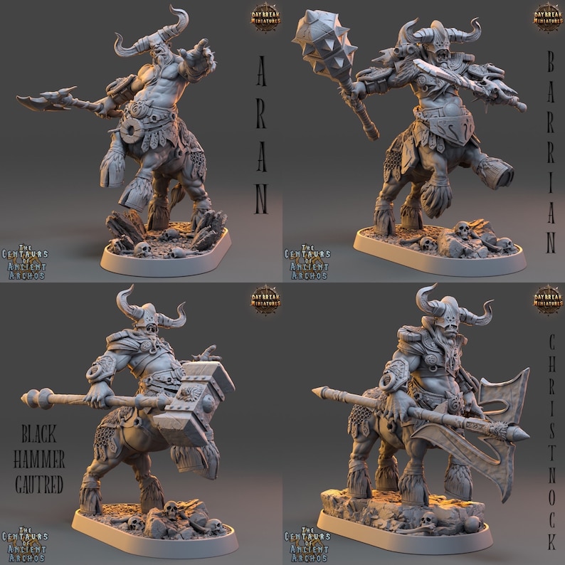13 PC the Centaurs of Ancient Archos / Centaur Miniatures / D&D ...