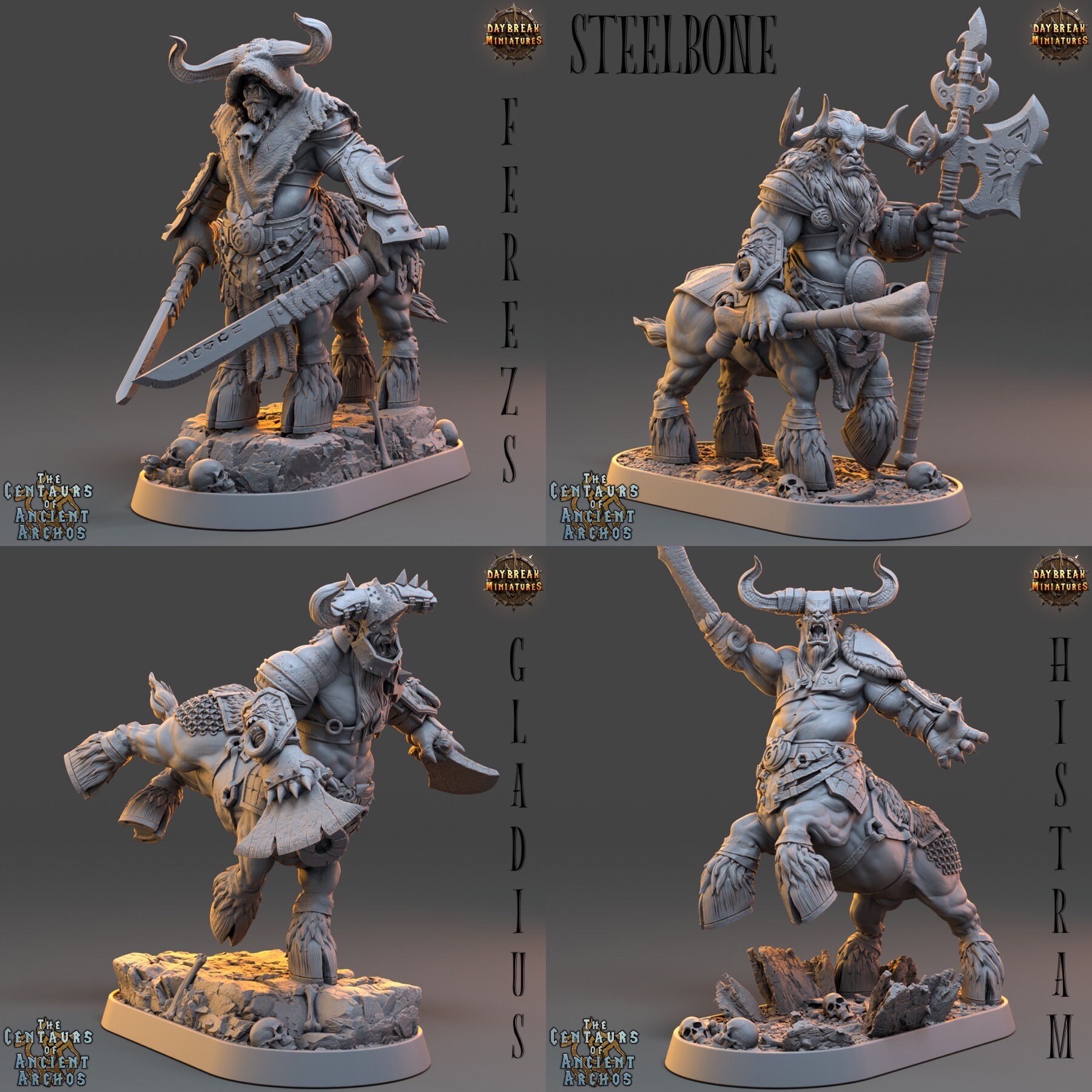 13 PC the Centaurs of Ancient Archos / Centaur Miniatures / D&D ...