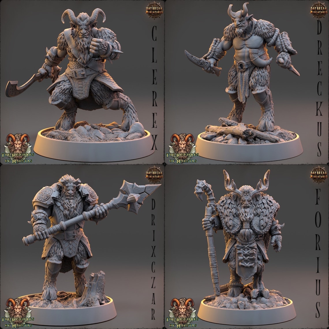 14 PC the Disciples of Marsyas / Satyr Miniatures / D&D / Tabletop RPG ...