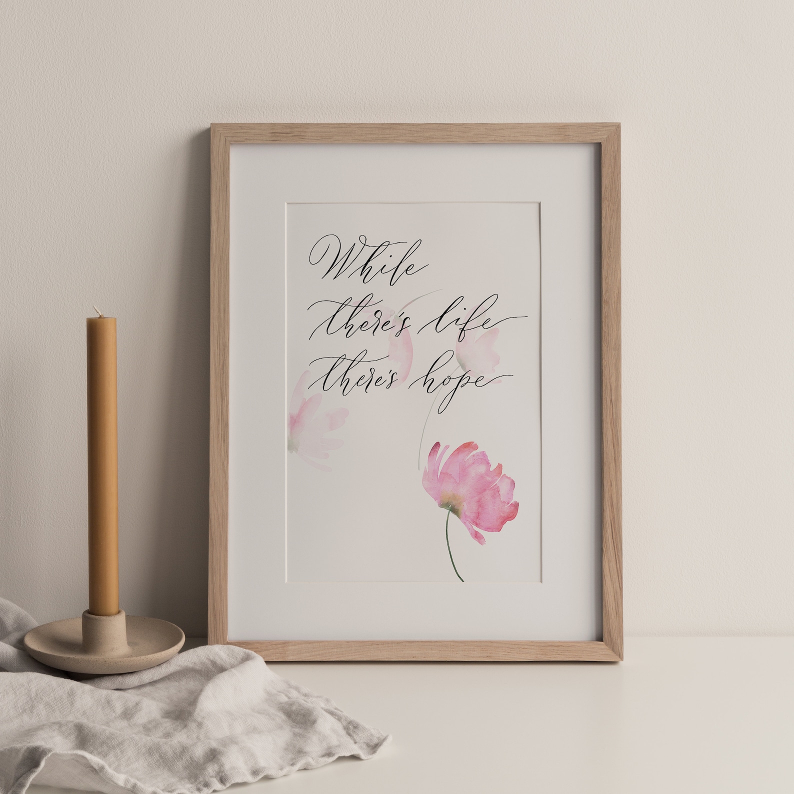 Digital printable wall decor-calligraphy with watercolor | Etsy