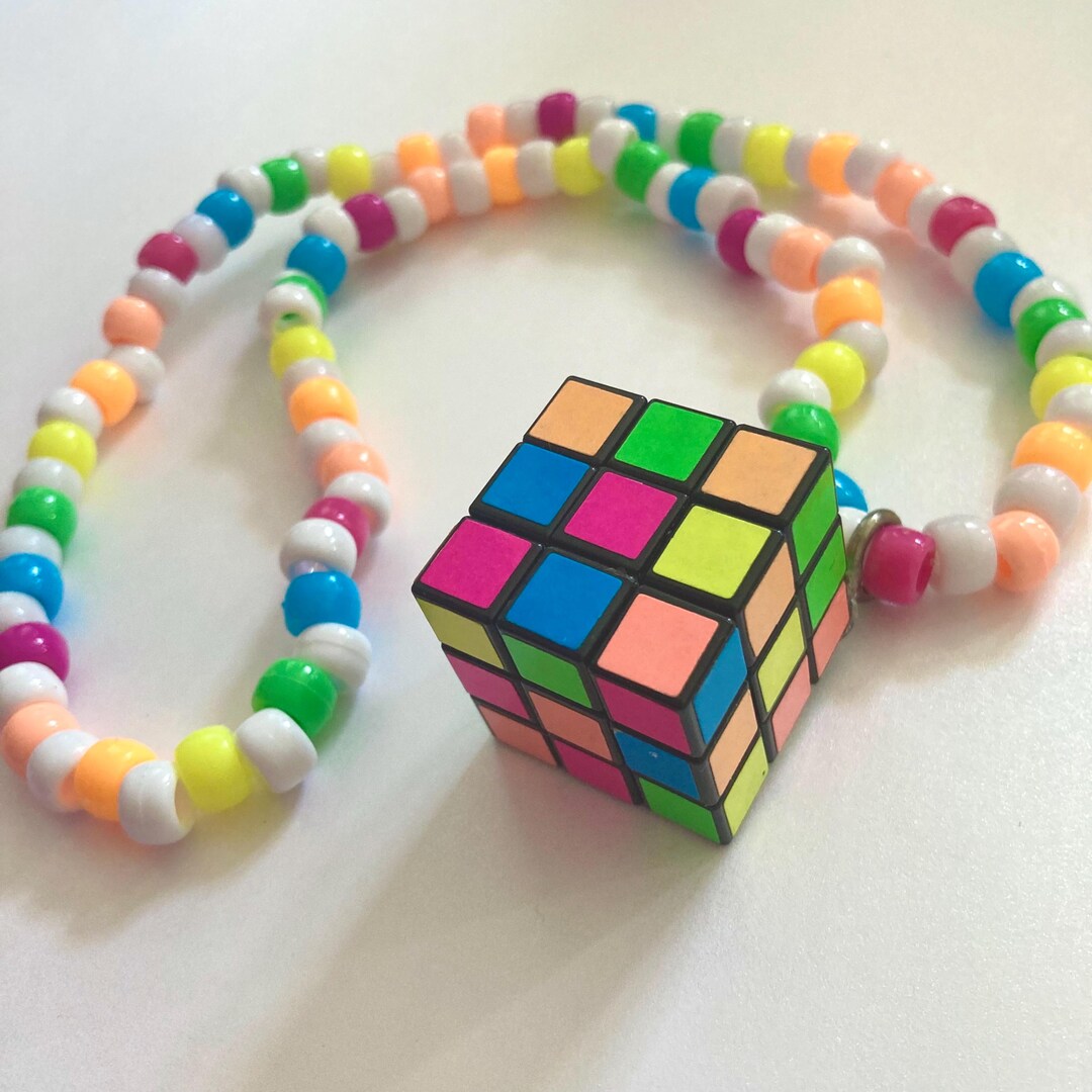 Rubik’s Cube Kandi Necklaces - Etsy
