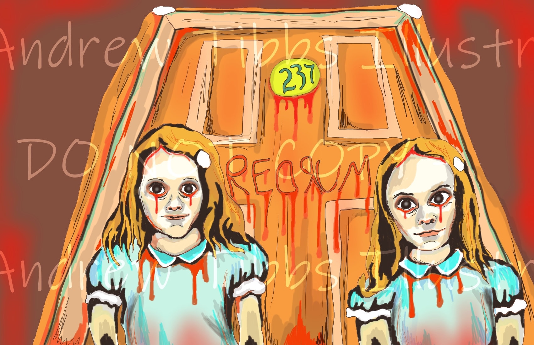 The Shining Twins Red Rum Print - Etsy
